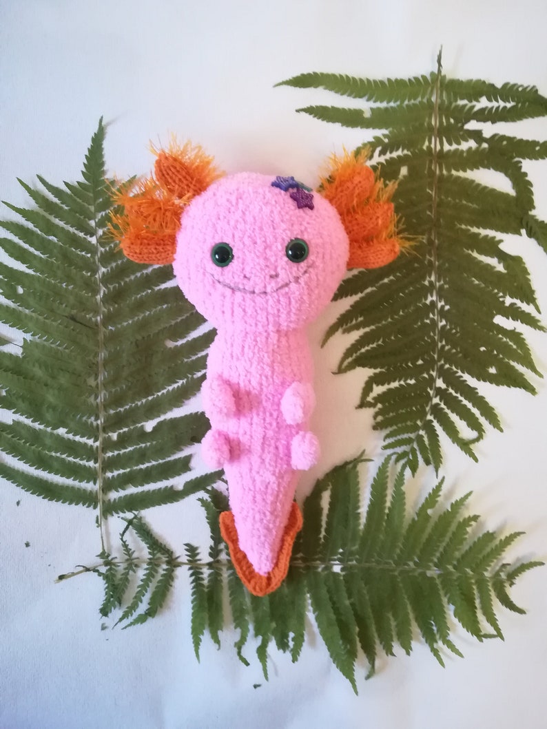 Pink Axolotl Plush, Knitting Axolotl Toy, Cute Axolotl, Kawaii ...