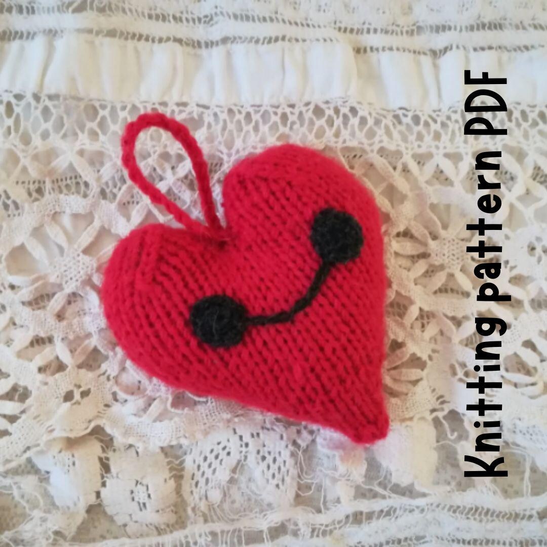 Chunky Knit Heart Knitting Pattern Valentine's Day, Knitting Pattern ...
