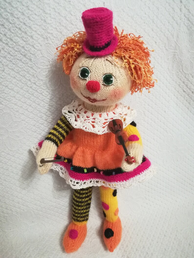 Toy Knitting Patterns Plush Clown Doll for Girl Children's Party Gift ...
