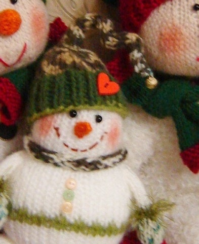 Bundle Patterns of Knitting Toys Stuffed Snowman, Knit a Family of ...