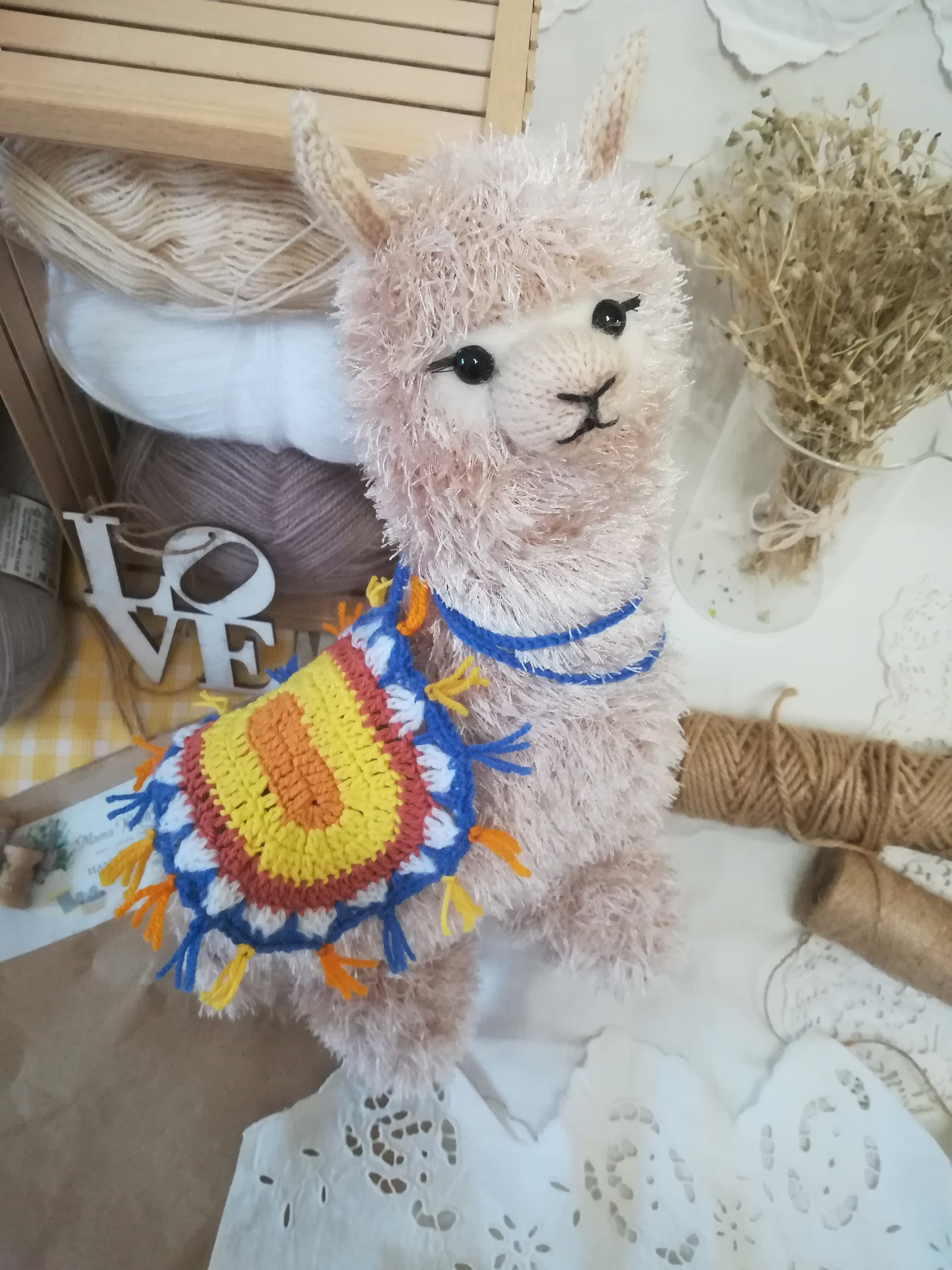 Llama Amigurumi Knitting Pattern for Stuffed Animal Alpaca Lovers - DIY ...