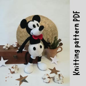 Knitting Pattern for Mickey Mouse and Minnie Mouse Toys Based on ...