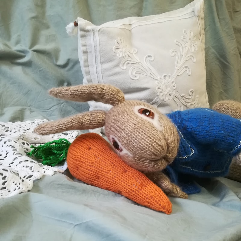 Rabbit in Carrot Plush - Etsy