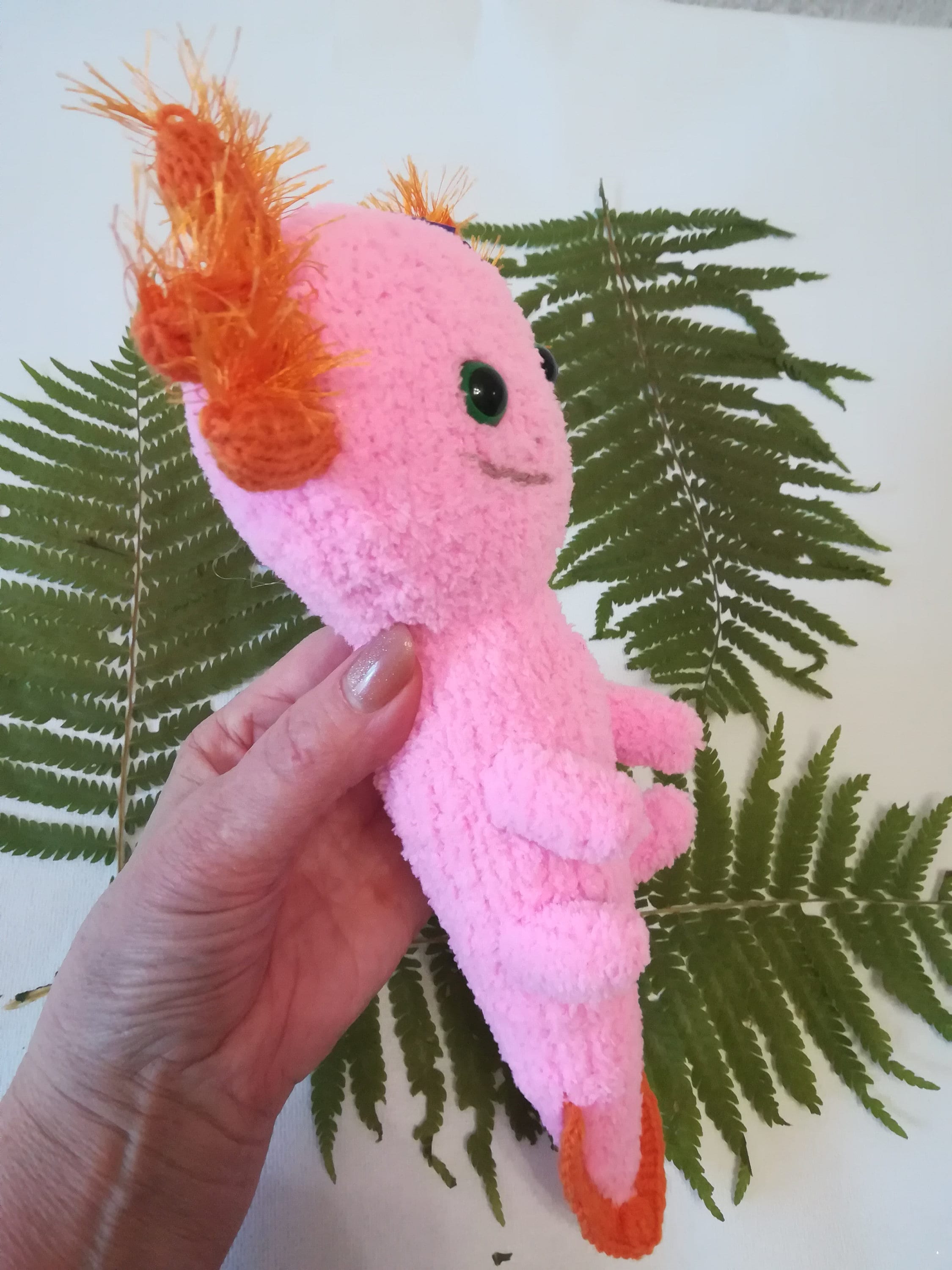 Pink Axolotl Plush, Knitting Axolotl Toy, Cute Axolotl, Kawaii ...