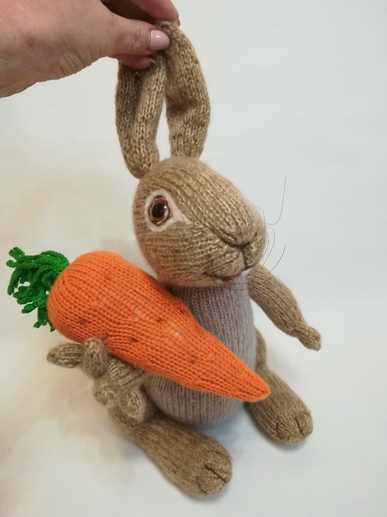 Peter Rabbit Knitting Pattern for Baby Shower Decor and Rabbit Lover ...