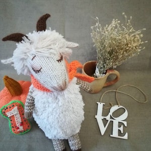 Toy Knitting Patterns -knit Goat Toy for the First Birthday Knitting ...
