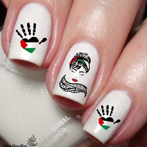 I Love Palestine Nail Art Decal Sticker - Etsy