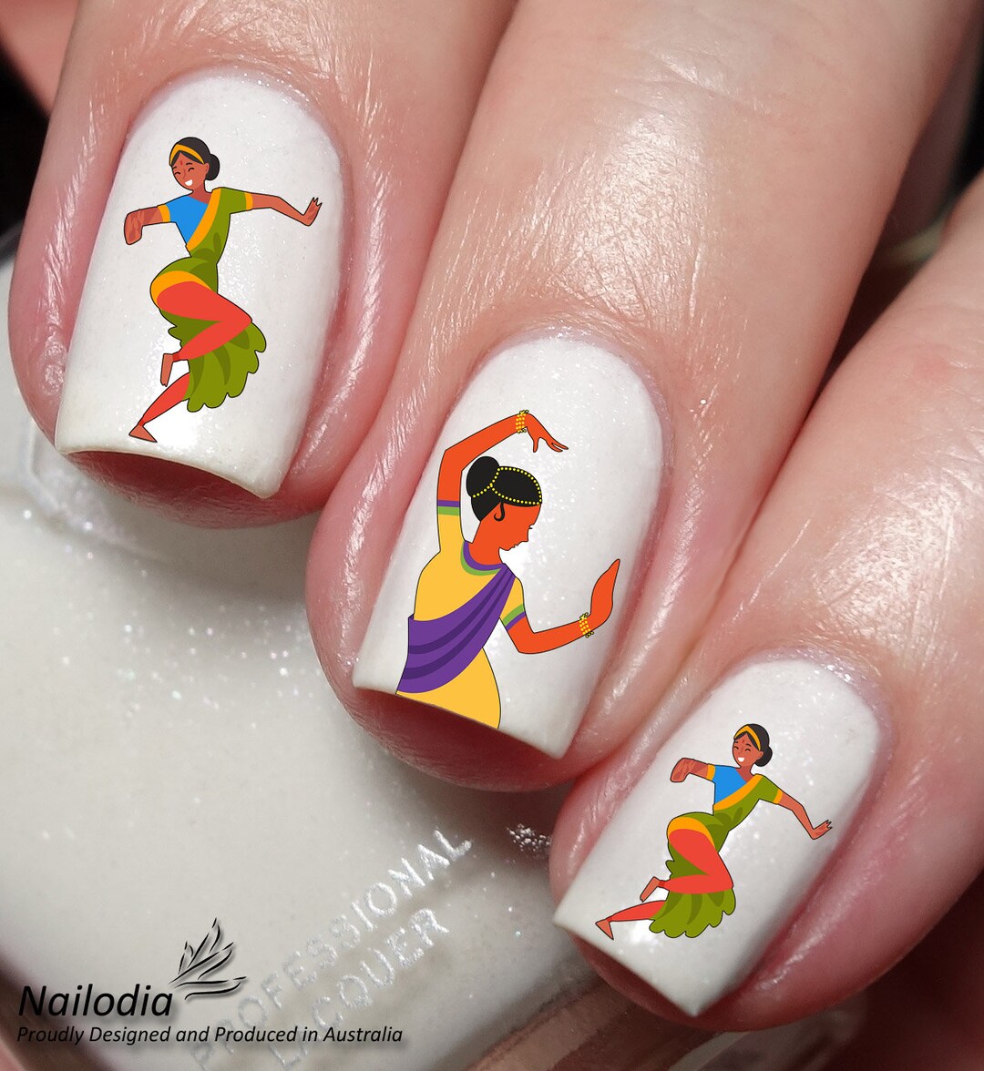 Indian Bollywood Dance Nail Art Decal Sticker - Etsy
