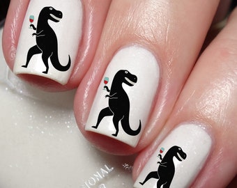 Dinosaur T-rex Nail Art Decal Sticker - Etsy Australia