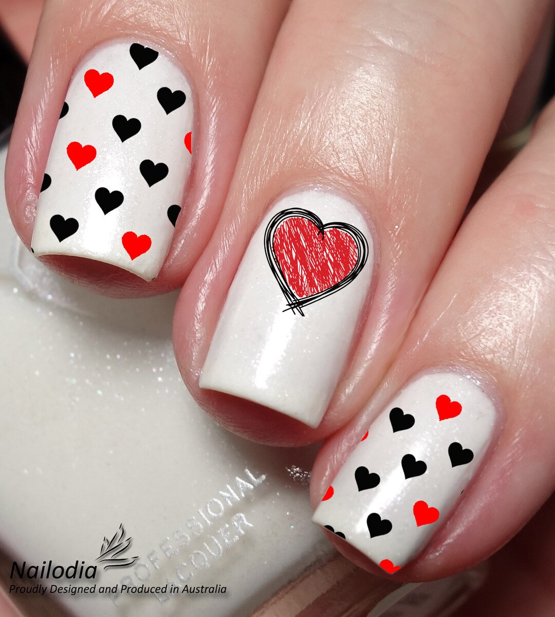 Heart Love Nail Art Decal Sticker - Etsy