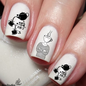 High Tea Nail Art Decal Sticker - Etsy