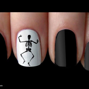 Skeleton Nail Art Decal Sticker - Etsy