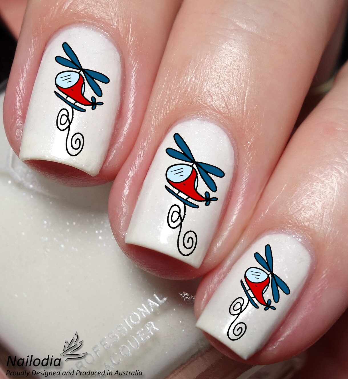 Helicopter Nail Art Decal Sticker - Etsy