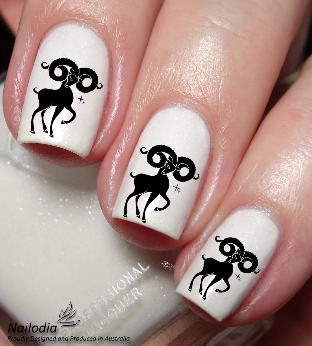 Zodiac Aries RAM Nail Art Decal Sticker - Etsy