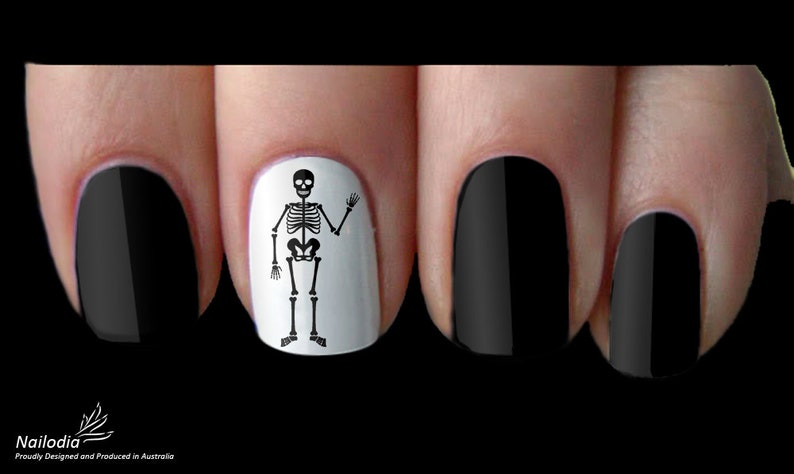 Skeleton Nail Art Decal Sticker - Etsy