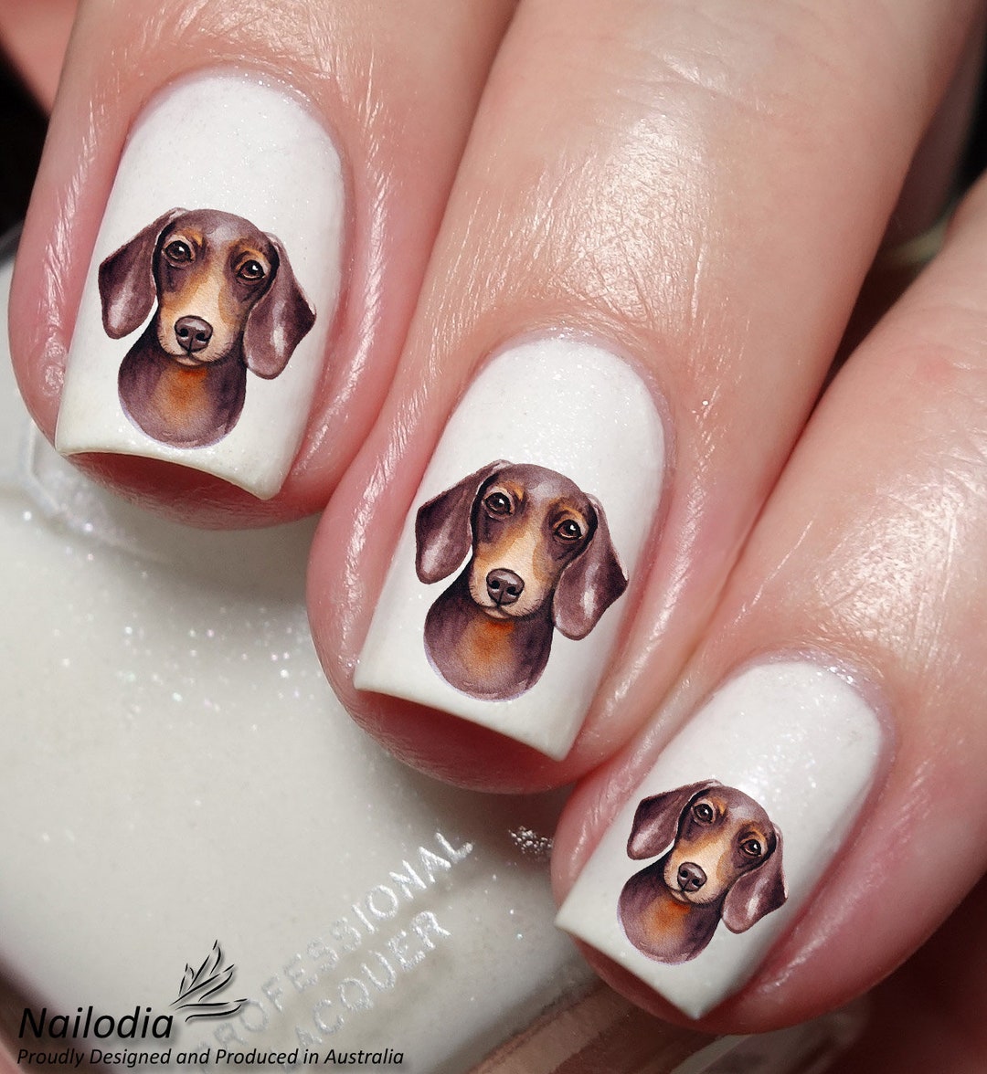 Dachshund Sausage Dog Pet Lovers Nail Art Decal Sticker - Etsy