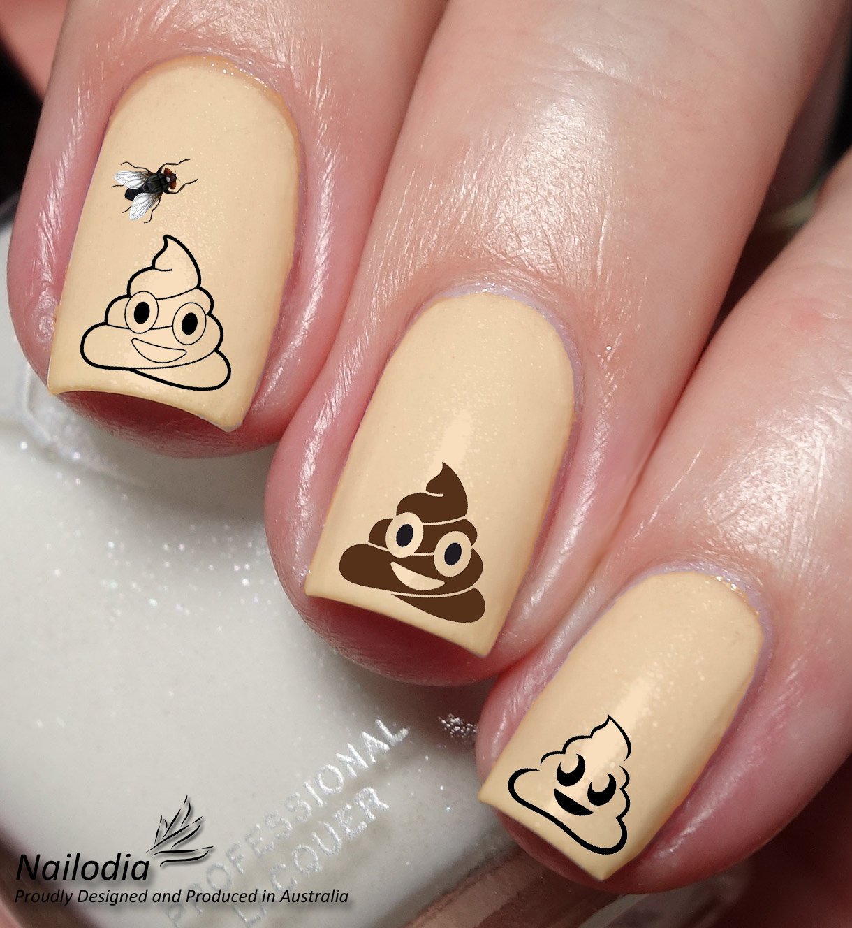 Funny Poop Emoji Nail Art Decal Sticker - Etsy