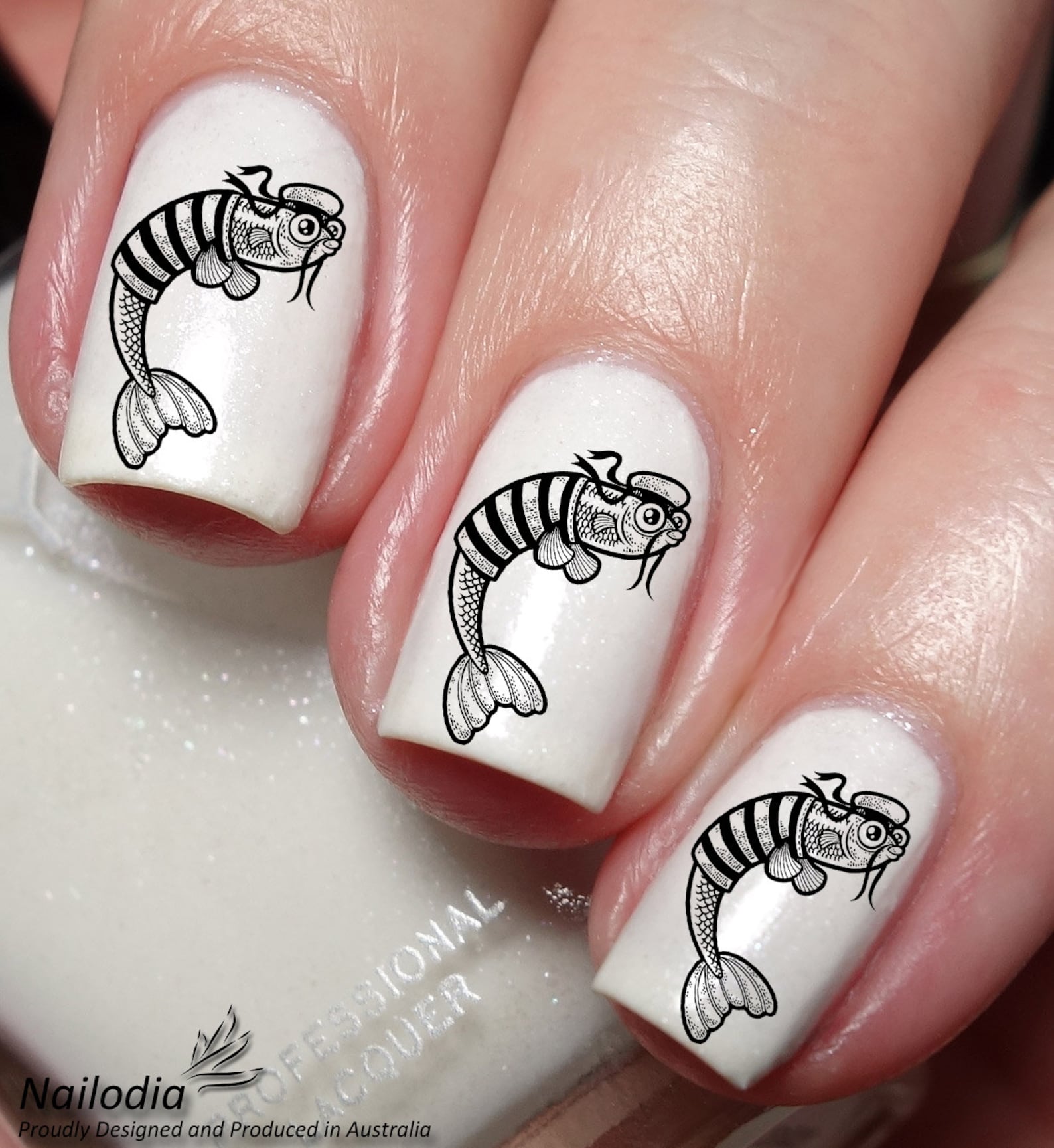 Funny Fish Shark Nail Art Decal Sticker - Etsy