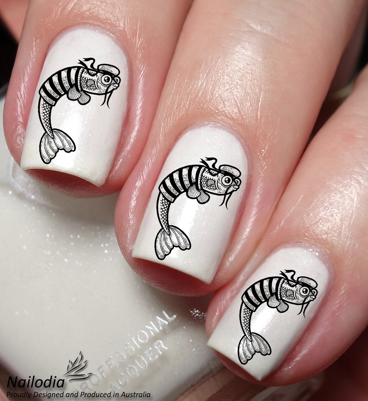 Funny Fish Shark Nail Art Decal Sticker - Etsy