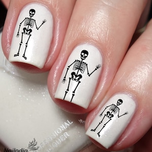 Skeleton Nail Art Decal Sticker - Etsy