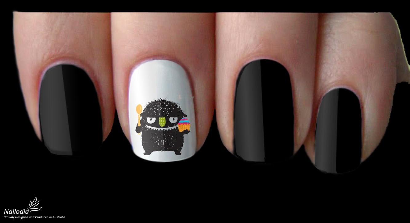 Cute Monster Nail Art Decals - Fun Nail Stickers - Etsy