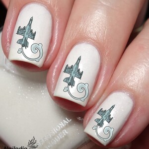 Jet Fighter Nail Art Decal Sticker - Etsy