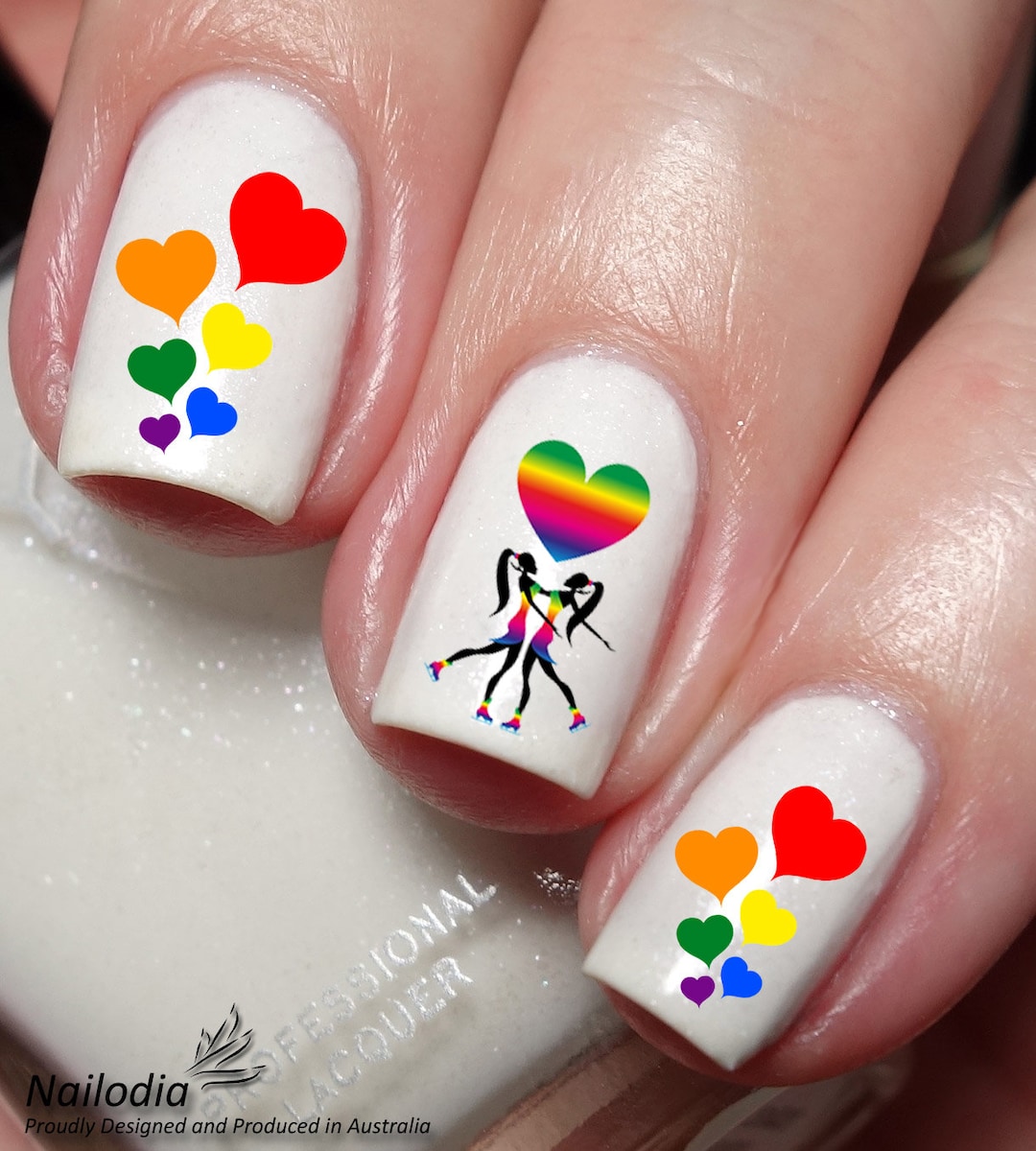 LGBT Rainbow Pride Nail Art Decal Sticker - Etsy