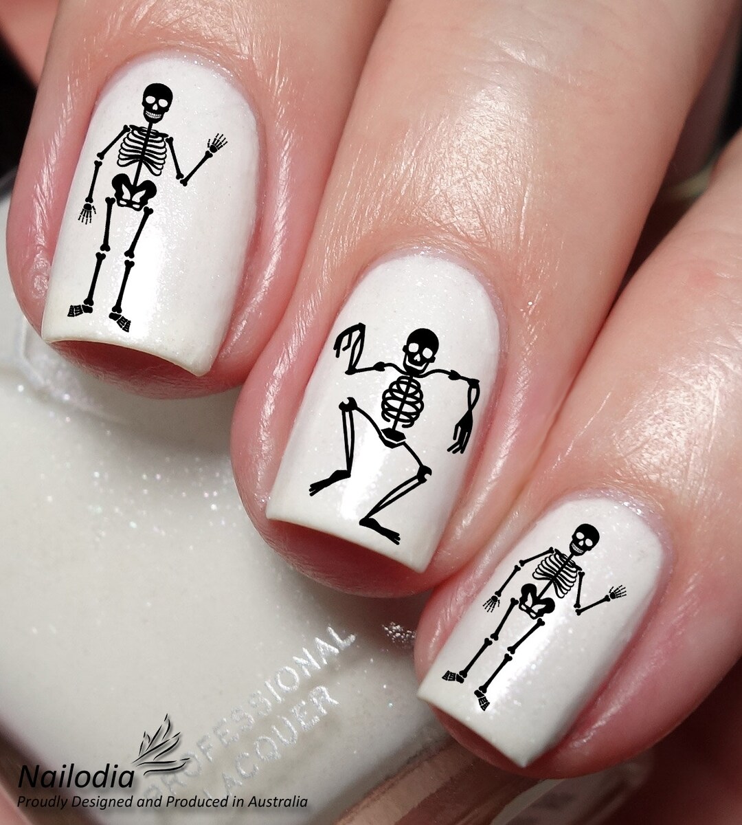 Skeleton Nail Art Decal Sticker - Etsy