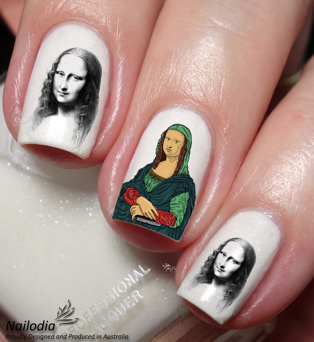 Mona Lisa Nail Art Decal Sticker - Etsy