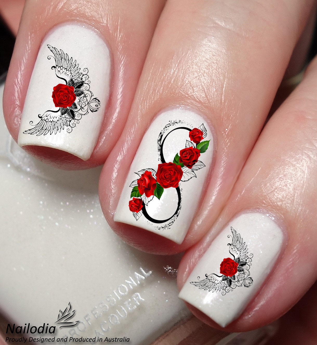 Rose Lady Nail Art Decal Sticker - Etsy