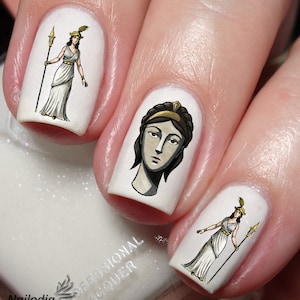 Athena Ancient Greek Goddess Nail Art Decal Sticker - Etsy