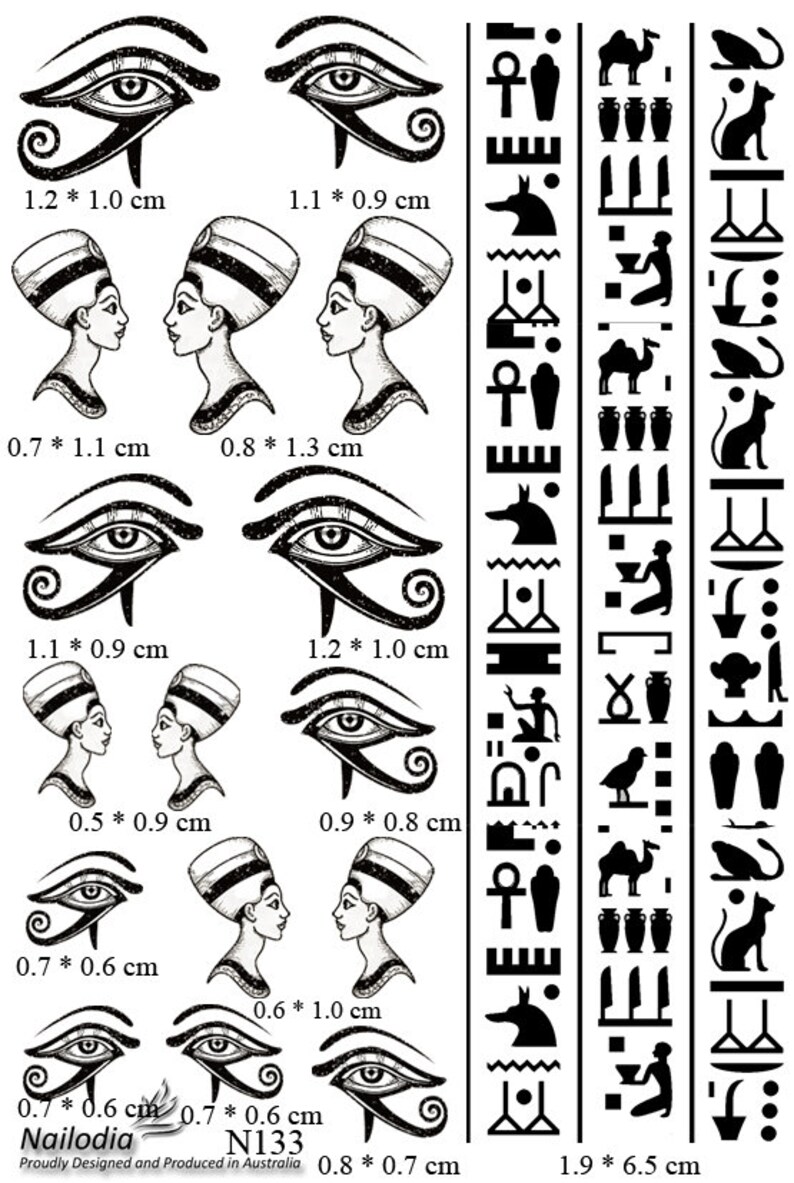 Ancient Egypt Nail Art Decal Sticker - Etsy