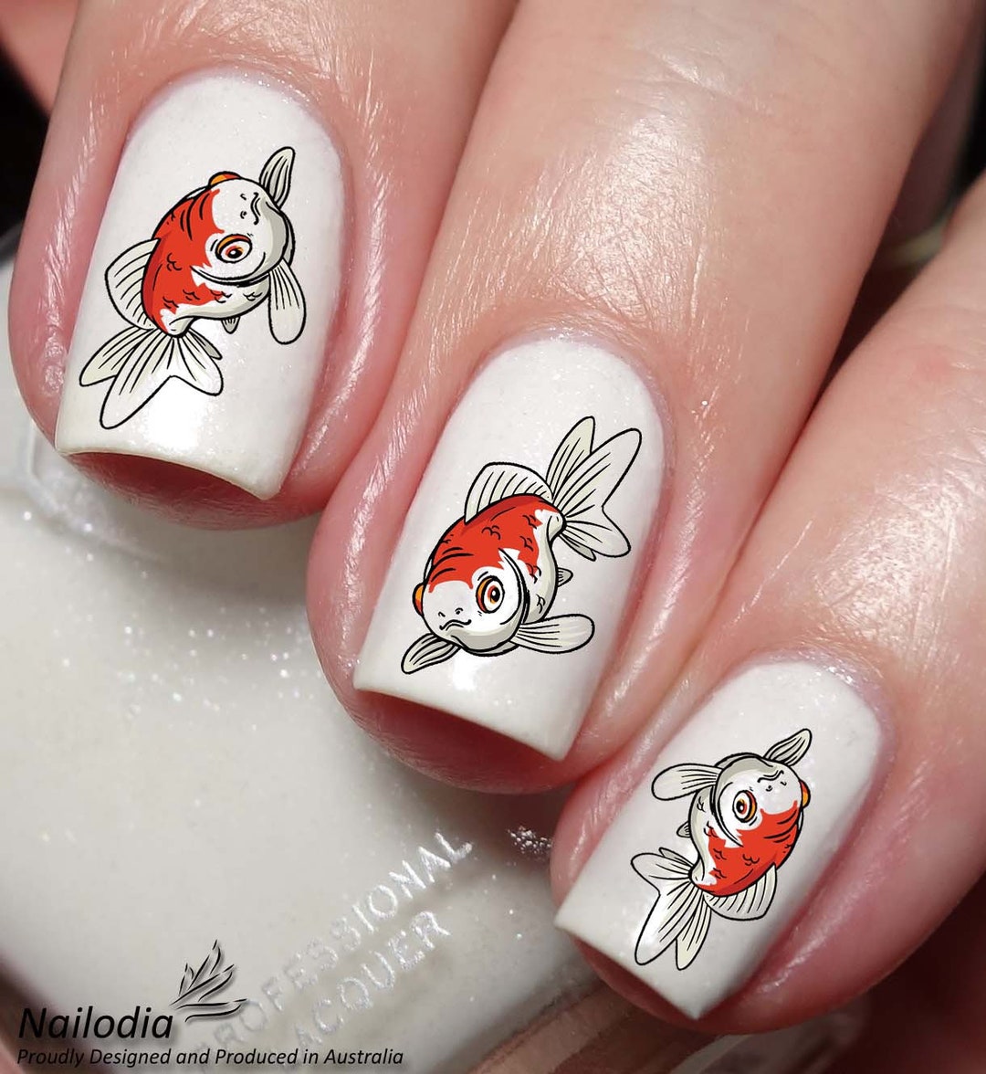 Goldfish Koi Nail Art Decal Sticker - Etsy