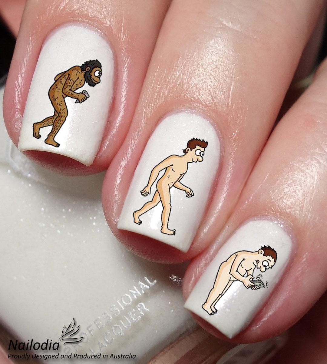 Human Evolution Nail Art Decal Sticker - Etsy