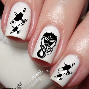 Jet Fighter Nail Art Decal Sticker - Etsy