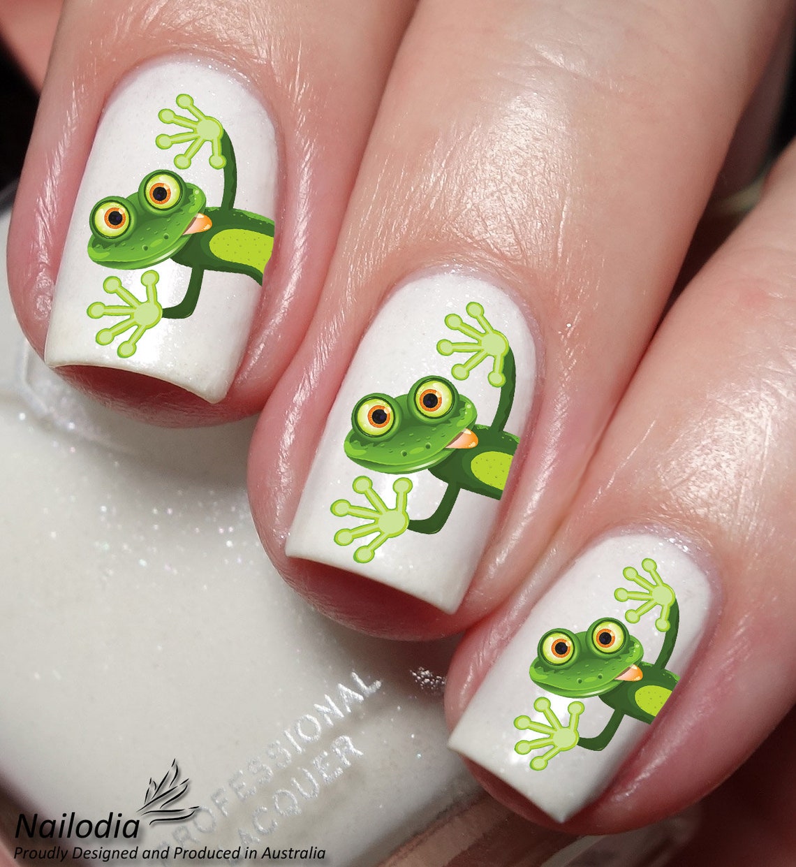 Cute Happy Frog Nail Art Decal Sticker - Etsy
