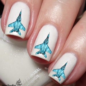 Jet Fighter Nail Art Decal Sticker - Etsy