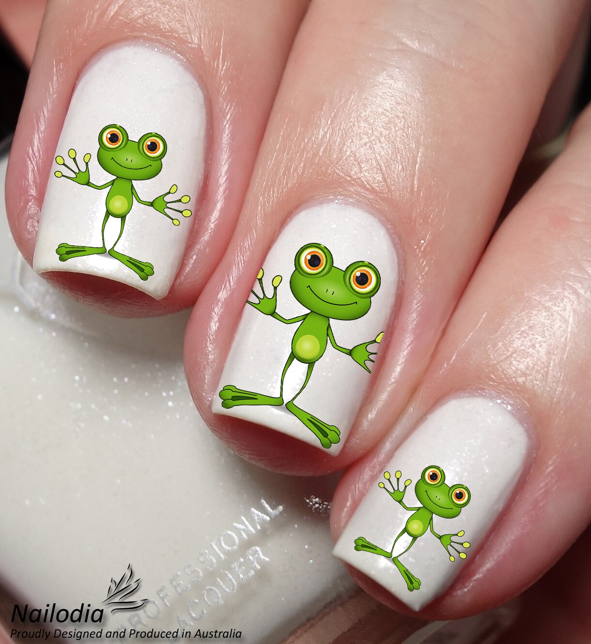 Cute Happy Frog Nail Art Decal Sticker - Etsy
