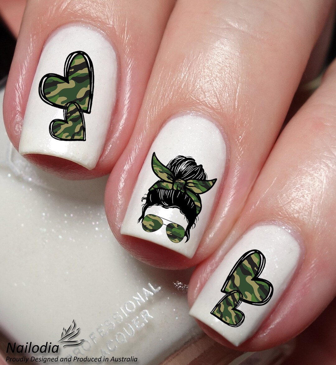 Army Mom Nail Art Decal Sticker - Etsy