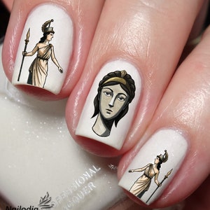 Athena Ancient Greek Goddess Nail Art Decal Sticker - Etsy