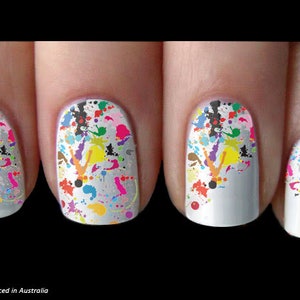 Paint Splatter Nail Art Decal Sticker - Etsy
