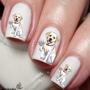 Cute Labrador Dog Puppy Nail Art Decal Sticker - Etsy