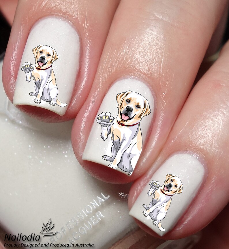 Cute Labrador Dog Puppy Nail Art Decal Sticker - Etsy