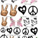 Peace Love Bird Symbol Nail Art Decal Sticker - Etsy