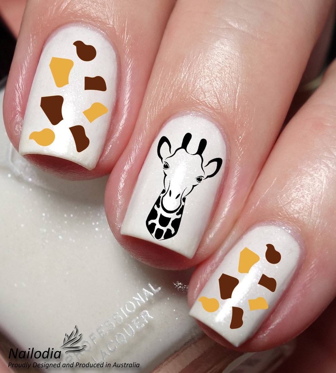 Giraffe Lovers Nail Art Decal Sticker - Etsy