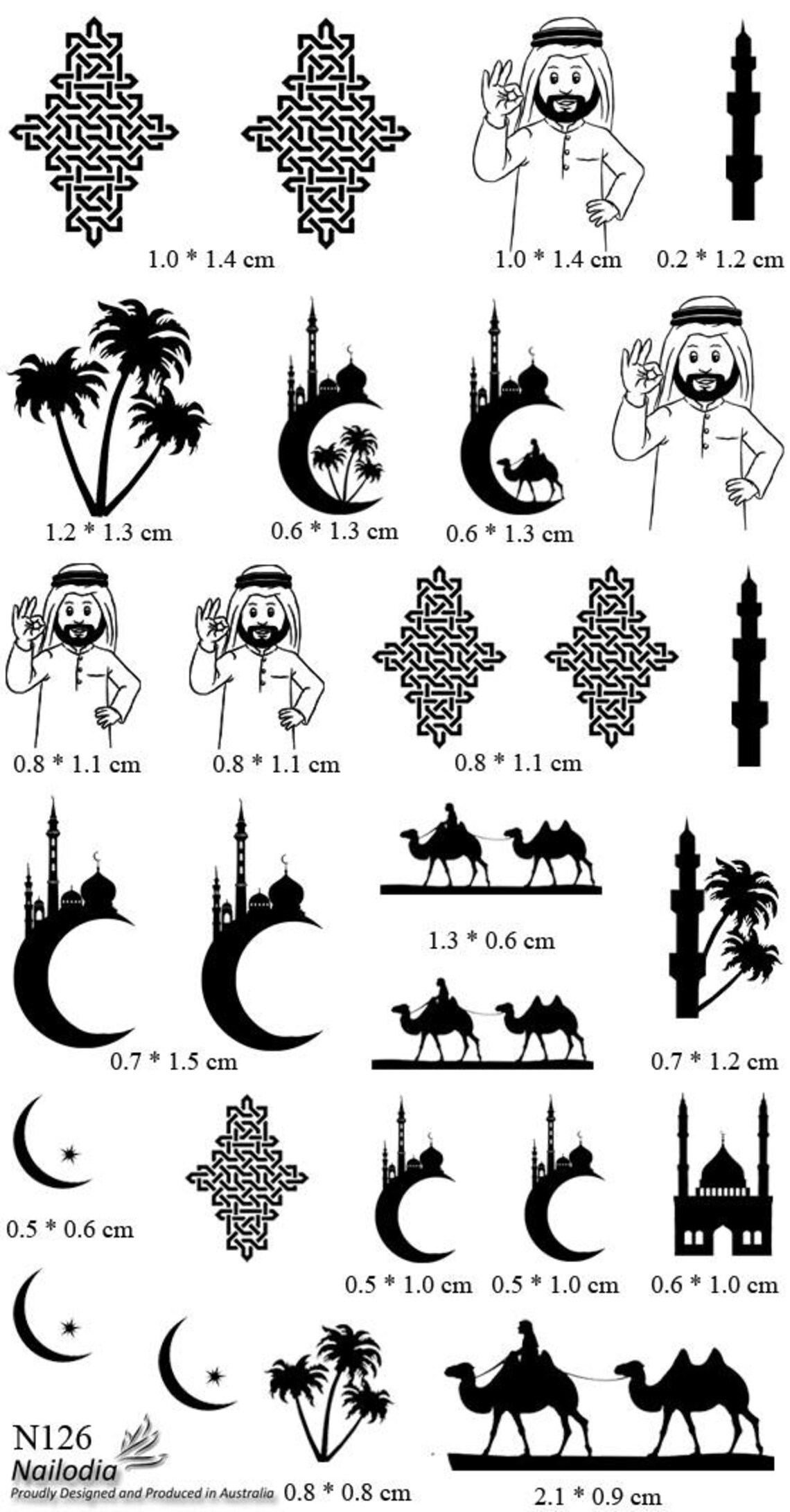 Arab Arabic Theme Nail Art Decal Sticker - Etsy