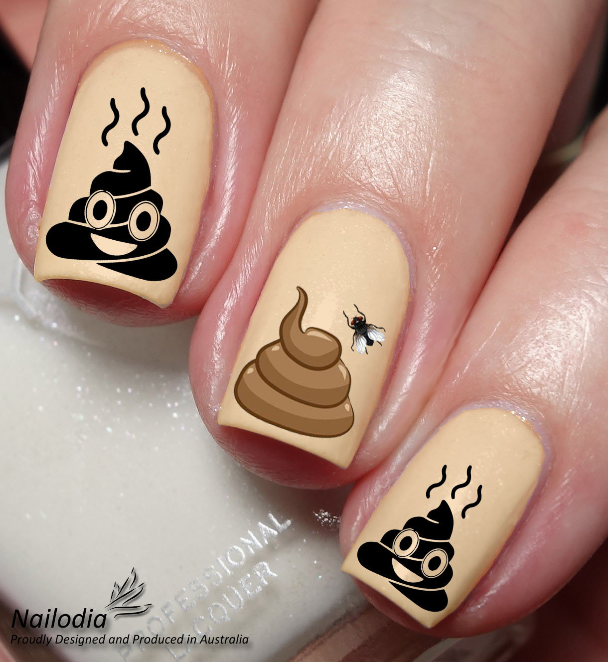 Funny Poop Emoji Nail Art Decal Sticker - Etsy