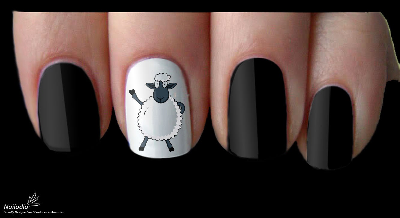 Cute Sheep Nail Art Decal Sticker - Etsy
