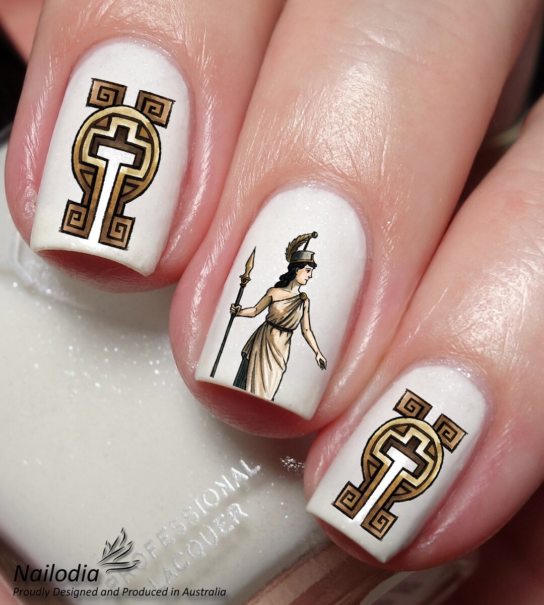 Athena Ancient Greek Goddess Nail Art Decal Sticker - Etsy