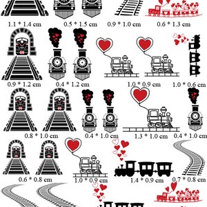 Love Train Nail Art Decal Sticker - Etsy